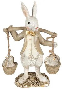 Dekorativní figurka králíka s kuřátky