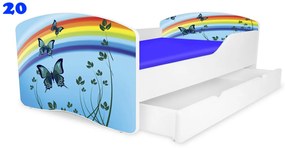 Dětská postel Adam rainbow vzor 20 140x70 cm