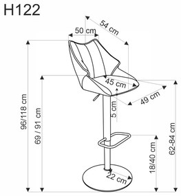 Barová židle H122 béžová