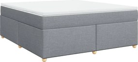 Box spring postel s matrací světle šedá 180 x 200 cm textil 3285394