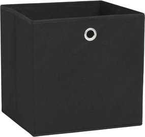 Úložné boxy 10 ks netkaná textilie 32 x 32 x 32 cm černé 245746
