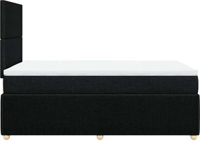 Box spring postel s matrací černá 120x190 cm textil 3294290