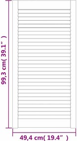 Nábytková dvířka lamelový design 2 ks 99,3 x 49,4 cm borovice 151137