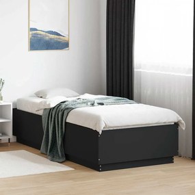 Rám postele černý 100 x 200 cm kompozitní dřevo 3209717