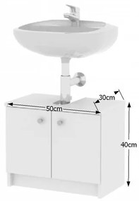 Bílá skříňka pod umyvadlo GALENA SI02