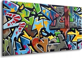 Obraz Na Plátně Výtisk Premium Canvas do jídelny 120x60 Písmena Graffiti