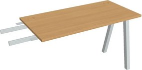 Hobis Kancelářský stůl k řetězení Hobis UEA 1200RU, deskaakát, bílá RAL 9016