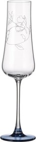 BOHEMIA IDUNA BLUE SKLENICE NA ŠAMPANSKÉ 250ML SADA 6KS