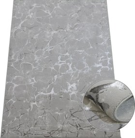BE Koberec Esprit 3601 GREY - šedý obdélníkový Rozměr: 60x100 cm