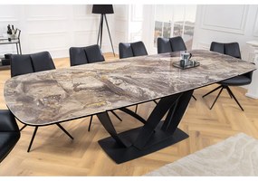 Massive home | Rozkládací keramický jídelní stůl Magma 180-220-260cm taupe mramor
