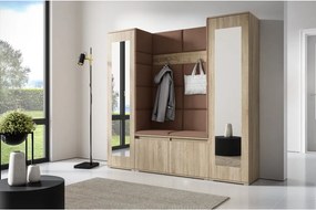 Eka Předsíňová stěna s čalouněnými panely Trinity 31 - Sonoma / Hnědá 2307