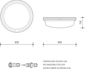 Svítidlo Panlux OLGA S OS-60/B s pohybovým čidlem bílá