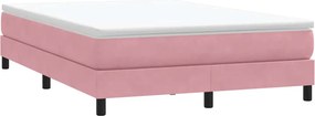 Postel Box Spring bez matrace růžová 140x220 cm samet 3315878
