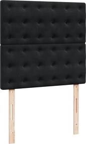 Box spring postel s matrací černá 100x200 cm samet 3293148