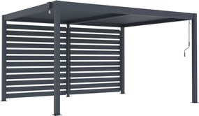 Boční zástěna pro bioklimatickou pergolu BestBerg BBP-C1CG / 370 × 218 cm / šedá