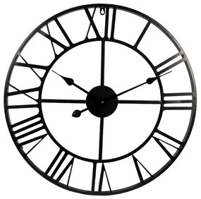 Kovové hodiny s římskými číslicemi - Ø 60*4 cm