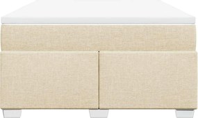 Box spring postel s matrací krémová 140x190 cm textil 3285135