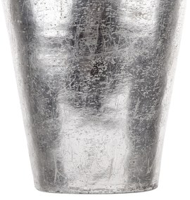 Pálená hlína Dekorativní váza 48 Stříbrná LORCA Beliani