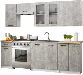 Kuchyňská sestava Olivia 2.4m H720 beton