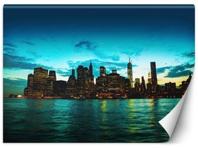 Fototapeta, Manhattan při západu slunce - 300x210 cm