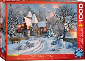 EUROGRAPHICS Puzzle Vánoční chalupa / 1000 dílků / 67,63 × 48,89 cm