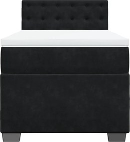 Box spring postel s matrací černá Single samet 3288775