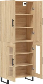 Skříň highboard dub sonoma 69,5 x 34 x 180 cm kompozitní dřevo 3195758