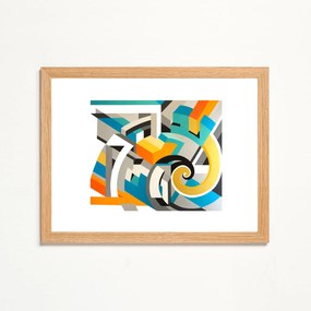 Marek Uhlíř | Spirála Rám: Bílý, Velikost: 20 x 30 cm