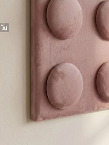 Sinsay - Sametový čalouněný panel ve tvaru kostky - pastelová růžová