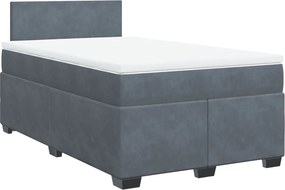 Box spring postel s matrací tmavě šedý 120x190 cm samet 3288553