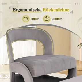 Costway Křeslo s taburetem nadměrné relaxační křeslo s otevřeným opěradlem