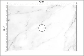 Fototapeta Marble Granite White Background Wall Surface Black Pattern Graphic Abstract Light Elegant Black For Do Floor Ceramic Counter Texture Stone Slab Smooth Tile Gray Silver Natural For Interior Decoration. Hladký vinyl 254x184