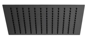 Alpi Idroterapie - hlavová sprcha 300x300 mm, kovová Slim h-3mm, Černá matná SF076A NE