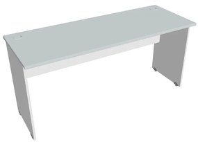 Stůl pracovní rovný 160 cm - Hobis Gate GE 1600 Dekor stolové desky: šedá, Dekor lamino podnože: bílá