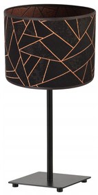 Stolní lampa Werona 6, 1x černé textilní stínítko se vzorem, (výběr ze 4 barev konstrukce), c