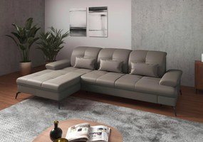 XXXLutz ROHOVÁ SEDAČKA, textil, kůže, šedá Sit & More - Sedací soupravy - 000144011756