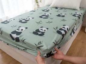 Prostěradlo z mikrovlákna PANDA RELAX mentolové 90x200 cm