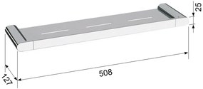 Sapho FLORI polička 508x25x127mm, bílá mat - RF016/14