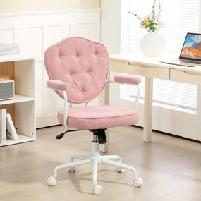 HOMCOM Kancelářská židle HOMCOM, ergonomická kancelářská židle s houpací funkcí, knoflíkový potah, výškově nastavitelná židle k počítači s otočnou fu…