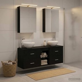 Sada koupelnových skříněk 5 ks Černý dub Kompozitní dřevo 3406672