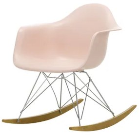 Eames Plastic Armchair RAR chrom světle růžová javor Vitra