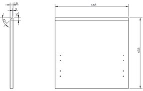 Mexen Rivel, koupelnová skříňka 45 cm, 1 zásuvka, drážkovaná, bílá matná, 91A20-04547-1-BF01