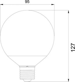 T-LED LED žárovka 12W E27 260° Barva světla: Studená bílá 03238