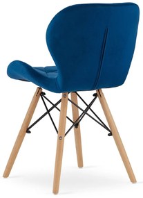 Modrá židle LAGO VELVET