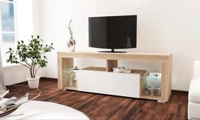 Casarredo - Komfort nábytek Televizní stolek VEGAS sonoma/bílý lesk