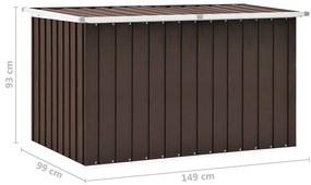 vidaXL Marketos Zahradní úložný box hnědý 149 x 99 x 93 cm