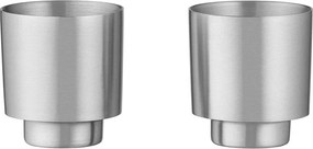 Šálky v sadě 2 ks na espresso/dvoustěnné z nerezové oceli ve stříbrné barvě Makoto Steel – Blomus
