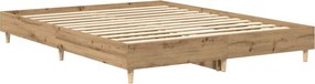 Rám postele bez matrace Artisan Dub 150x200 cm kompozitní dřevo 3328716