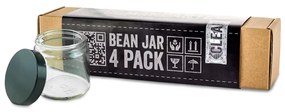 Comandante Bean Jar - sada 4 nádobek na kávu - transparentní