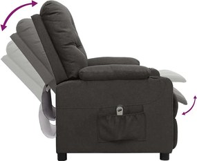 Elektrické polohovací křeslo tmavě šedé textil 3098840